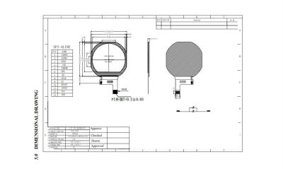 China 1,22 inch ronde TFT-scherm 240(RGB) x 208 resolutie 13 PIN 4-draads SPI-interface Driving IC ST7789V 300C/D helderheid Te koop