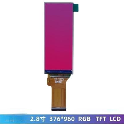 China 2.8  inch tft lcd display 376*960  resolution 30 PIN  16 bit RGB  interface  brightness 350c/d for sale