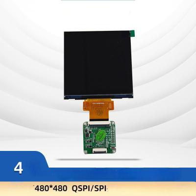 중국 QSPI 표준화된 작은 보드 4.0인치 480×480 500nits QSPI/SPI 듀얼 인터페이스, 산업 제어 / 휴대용 장치에 특이, 사용자 정의가 필요하지 않습니다, 직접 연결 적응 판매용