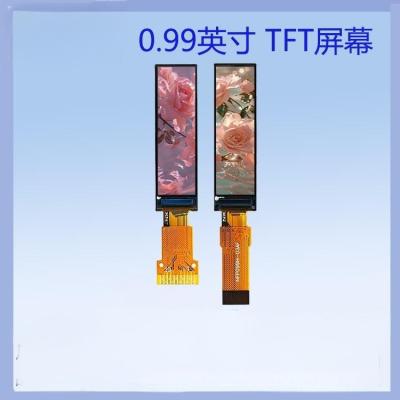 China 0.99inch IPS long strip LCD screen | 40×160 resolution GC9D01 driver, high definition and wide viewing angle, special for industrial equipment status bar / smart wear, easy to install in narrow spaces for sale