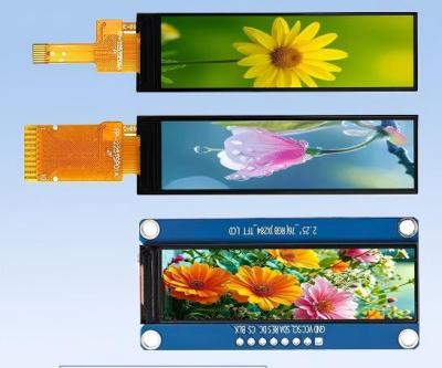 China 2.25-inch TFT LCD color screen | 76×284 long strip resolution, ST7789 driver, serial port screen, dedicated for industrial equipment status bars, easy to install in narrow spaces, stable display for sale