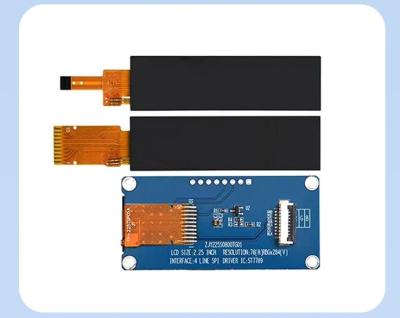 China 2.25-inch TFT LCD color screen | 76×284 long strip resolution, ST7789 driver, serial port screen, dedicated for industrial equipment status bars, easy to install in narrow spaces, stable display for sale