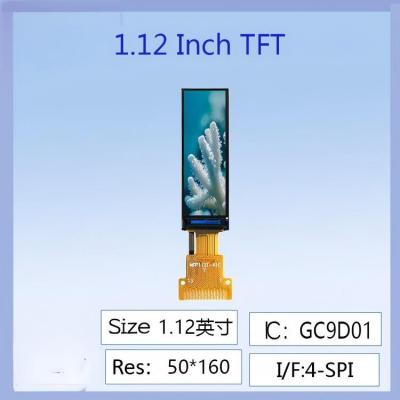 China 1.12-inch IPS TFT LCD Screen | 50×160 Dot Matrix Serial Screen with GC9D01 Driver, Special for Industrial Equipment Status Bars / Smart Wearables, High Definition, Low Power Consumption, for sale