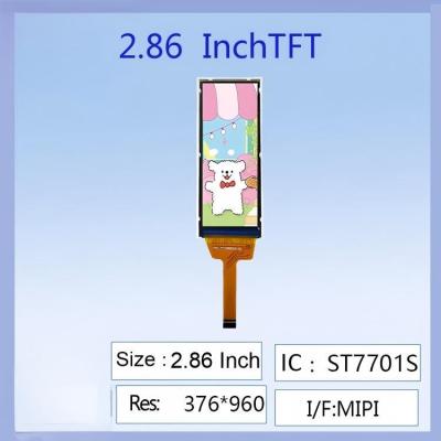 China 2.86-inch long strip TFT LCD screen 376*960 high-definition resolution ST7701S driver chip full-view IPS screen suitable for industrial control instruments / in-vehicle display low power consumption for sale
