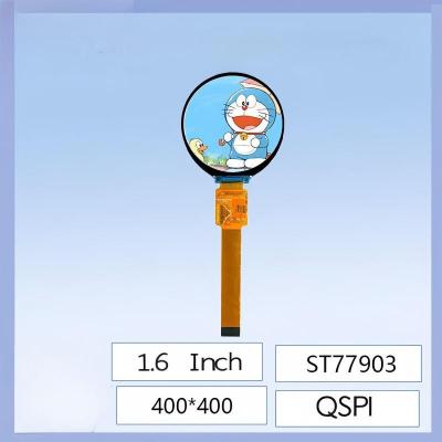 China 1.6-inch TFT-IPS Round Screen 400*400 Resolution ST77903 Driver, 16PIN Circular Plug-in，Compatible with Smart Wearables / Industrial Control Equipment for sale