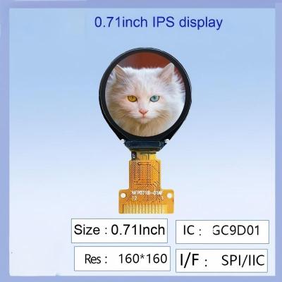 China 0.71-Inch TFT Circular IPS LCD Screen | 12PIN Soldered Connection, 360° HD Full-View, Vivid Color Display for Smart Wearables & Mini Instruments for sale
