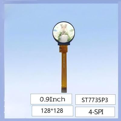 China 0.9-Inch TFT LCD Round Display | 128×128 Resolution, ST7735 Driver Chip, HD Sharp Image, Compact Design for Smart Wearables & Mini Electronic Devices for sale