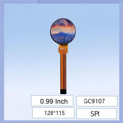 China 0.99-Inch IPS TFT LCD Round Color Screen | 128×115 Resolution, GC9107 Driver Chip, 360° Full Viewing Angle, Vibrant Color for Smart Wearables & Mini Health Monitors for sale