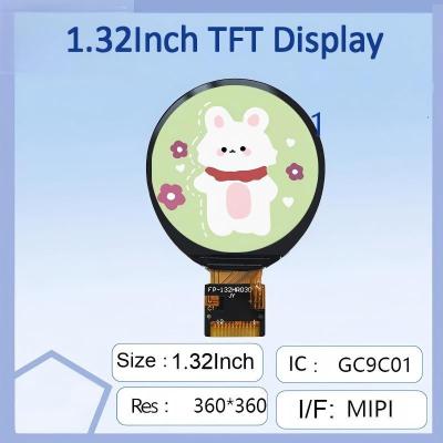China 1.32-Inch Round TFT LCD Display | 360×360 Pixels High-Res, GC9C01 Driver Chip, Wide Viewing Angle, Vibrant Color for Smart Watches & Wearable Fitness Trackers for sale