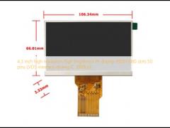 4.3 inch high resolution high brightness  tft display 1920×1080 dots 50 pins  LVDS interface  1000c/d