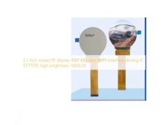 Display TFT rotondo da 2,1 pollici, 480*480 punti, interfaccia MIPI, IC driver ST7701S, alta luminosità 1000 cd/m²