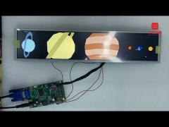 15,1 inch balkvormig TFT-schermmodule 1280x242 pixels 30 pins LVDS interface helderheid 600 cd/m² alle kijkhoeken