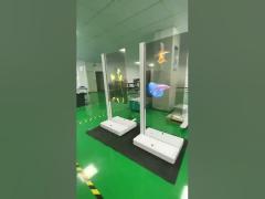 Floor-standing transparent OLED display