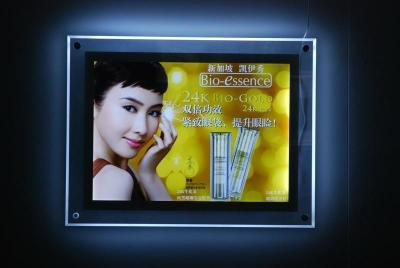 Cina Esposizione acrilica leggera di cristallo esile dell'interno della scatola leggera della struttura/LED della foto della scatola in vendita