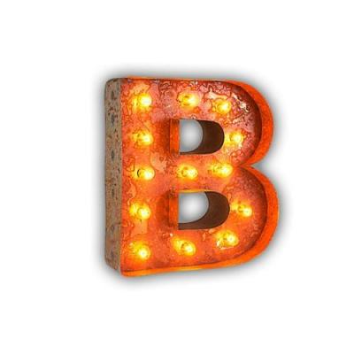 Cina Lettera illuminata annata domestica B, lettere della decorazione della lampadina di Dimmable LED Diy in vendita