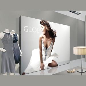 Cina Esposizione Backlit Frameless di pubblicità della scatola leggera del tessuto LED per il negozio di vestiti in vendita