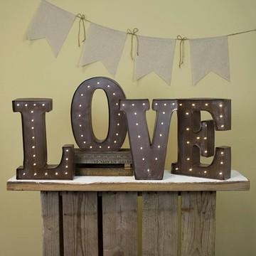 Cina Metal il segno d'annata della tenda foranea di amore delle luci della lettera per nozze/San Valentino in vendita