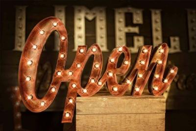 China High Brightness Rustic Vintage Marquee Light Letters , LED Light Bulb Letters for sale