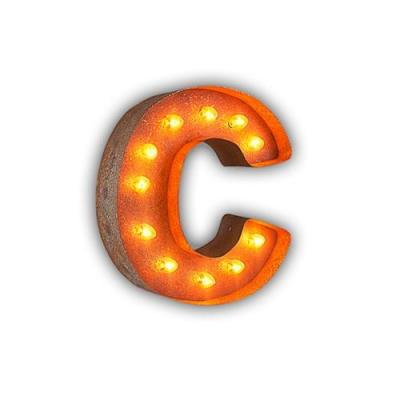 China LED Marquee Vintage Metal Letters Light Up Letter 