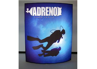 China Free Standing Double Sided Fabric LED Light Box Edge Lit Waterproof for sale