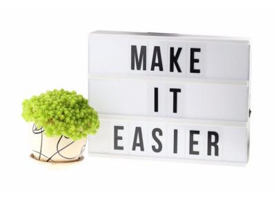 Cina DIY fissato al muro Lightbox cinematografico personalizzabile con le lettere personali in vendita