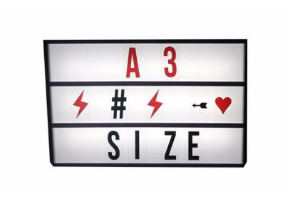 Cina Lettere colorate cinematografiche acriliche della scatola leggera di Diy, Lightbox personalizzabile a pile in vendita
