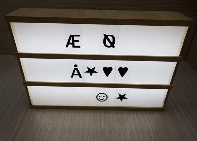 Cina Cinema d'annata Lightbox della struttura di legno di dimensione di stile A4 per esposizione alto Brtightness in vendita