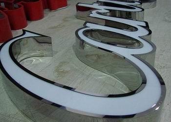 中国 磨かれたSSの側面の逆の前部Litのクリル LEDの経路識別文字3Dの効果 販売のため