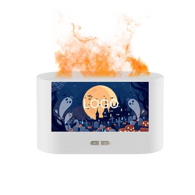 China Halloween Decorations 180ml Simulation Fire Flame Air Humidifier Lamp Ultrasonic Aroma Diffuser Warm Fire Effect for sale
