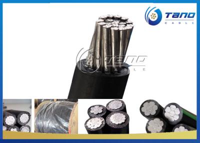 China XLPE Insulated Overhead Aluminum Triplex Service Drop ABC Cable 2*2/0+2/0AWG for sale
