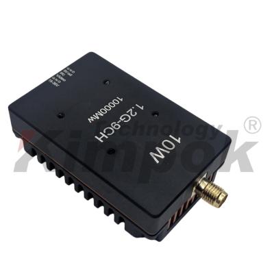 China 40km Long Range Wireless VTX 1.2Ghz 10W UAV Video Transmitter FPV VTX Video Link 9CH for sale