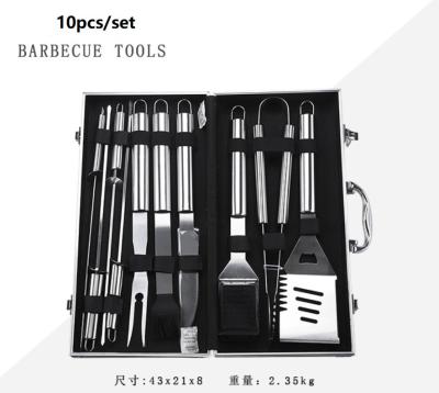 中国 屋外/国内バーベキューの道具箱セット、ステンレス鋼のグリル セット、フォーク、へら、クランプ、ブラシ 販売のため
