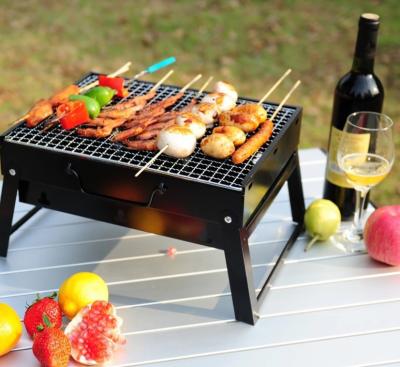 Cina griglia di campeggio piegante portatile all'aperto del carbone della griglia del barbecue della griglia di 35*27*19.5cm piccola in vendita