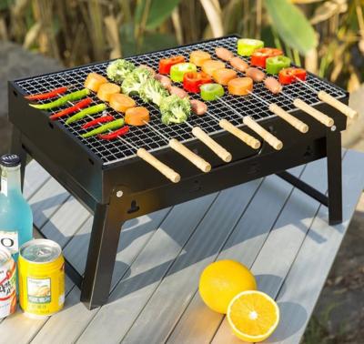 Cina griglia di campeggio piegante portatile all'aperto del carbone della griglia del barbecue della griglia di 35*27*19.5cm piccola in vendita