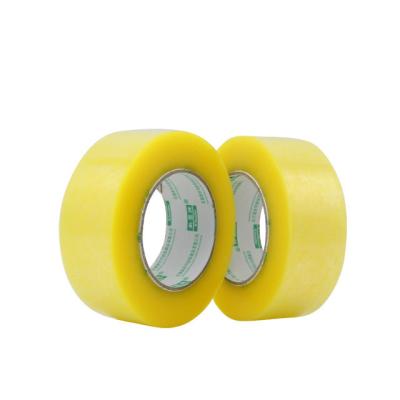 Cina bene durevole giallo trasparente del nastro di produzione cinematografica di sigillamento del cartone del nastro dell'imballaggio di Bopp di larghezza di 48mm in vendita