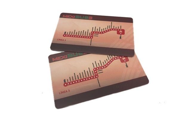 Various RFID card samples showing different customization options