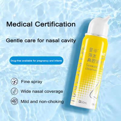 China Baby Rhinitis Electric Nasal Irrigation System 60ml Washer Spray Sea Salt Water Care Cleaner Te koop