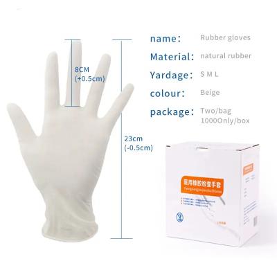 Cina Rubber Latex Sterile Disposable Examination Gloves 14.6 * 11.5cm For Hospital in vendita