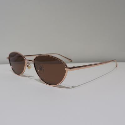 Cina Anti semicerchio riflettente Rose Gold Sun Glare Glasses degli occhiali da sole di Brown in vendita