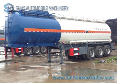 China Tri-axle Oil Tank Trailer 35000L Ammonia water Chemical Tank trailer Q345 / Q235 for sale