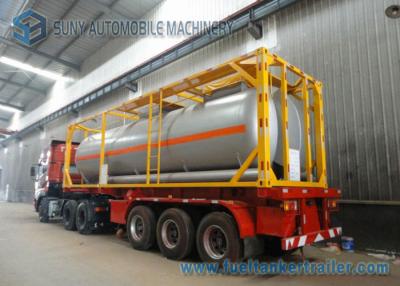 China 51.5 cbm 40 Feet 16MnDR LPG Tank Container Transport Semi Trailer for sale
