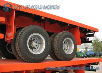 China 40T dubbele Vlakke het Bedaanhangwagen 40ft van de Assencontainer Mechanisch met de Lente van het 8 Stukblad Te koop