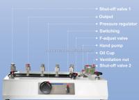 China HS318L Electrical Hydraulic Pressure Test Bench 0-600bar 5 Outputs for sale