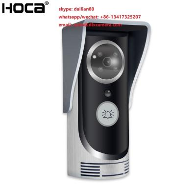 China Sliver color 3Mp big lens wide angle Water-proof Smart WIFI video doorbell with indoor ring  remote control by APP for sale