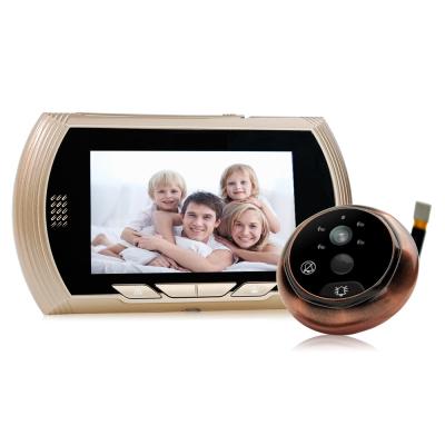 China 720P 4.3inch Display cat eye smart wifi IP video doorbell support talkback and remote view by APP of smart mobile 32G SD for sale