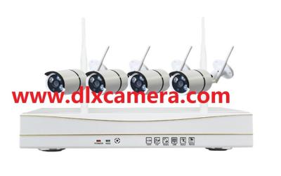 China Outdoor 960P HD WIFI NVR kit 4channels Plug And Play Wireless CCTV System WIFI IP Camera kit Outdoor 3arrays IR50M Secur for sale