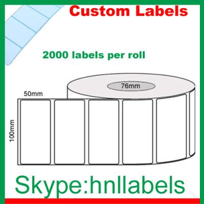 Chine Les labels thermiques faits sur commande 100X50/1 de transfert raffinent la constante de petit pain de lustre, 2,000Lpr, noyau de 76mm à vendre
