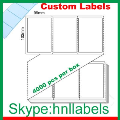 Chine Le transfert thermique marque 102mmX99mm/1 la poly constante simple d'état ordinateur, 4.000 par boîte à vendre