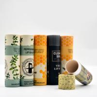China Compostable Biodegradable Mini Lip Balm Tube 76mm Height 24mm Diameter 0.5oz Kraft Paper Can for sale