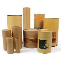 China Custom Printed Cylinder Tea Boxes Anti Scratch Debossing 80mm Diameter for sale